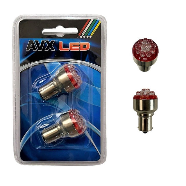 2 Lâmpadas LED 2 Polos Vermelho 24v | Bite